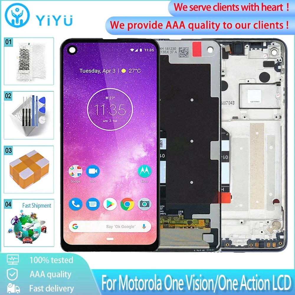 Дисплей для Motorola Moto One Vision XT1970 Vision No Frame