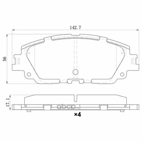 Колодки тормозные UBS BP1110025