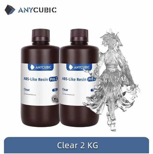 Фотополимерная смола Anycubic ABS+ LIKE Resin PRO 2 UV Resin для 3D принтера 2 шт, прозрачный