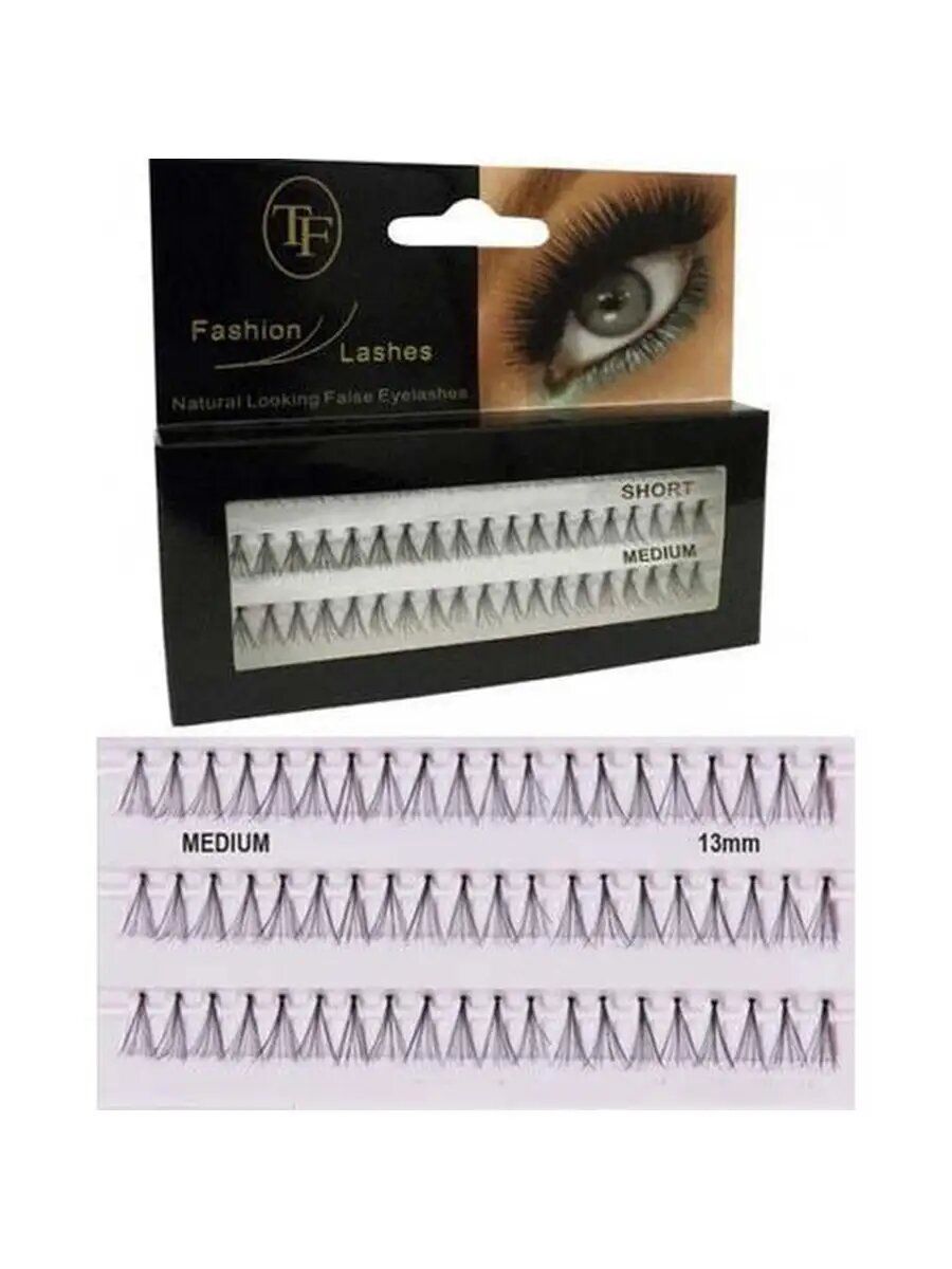 Ресницы пучковые средние Fashion Lashes М203 Medium 13 мм