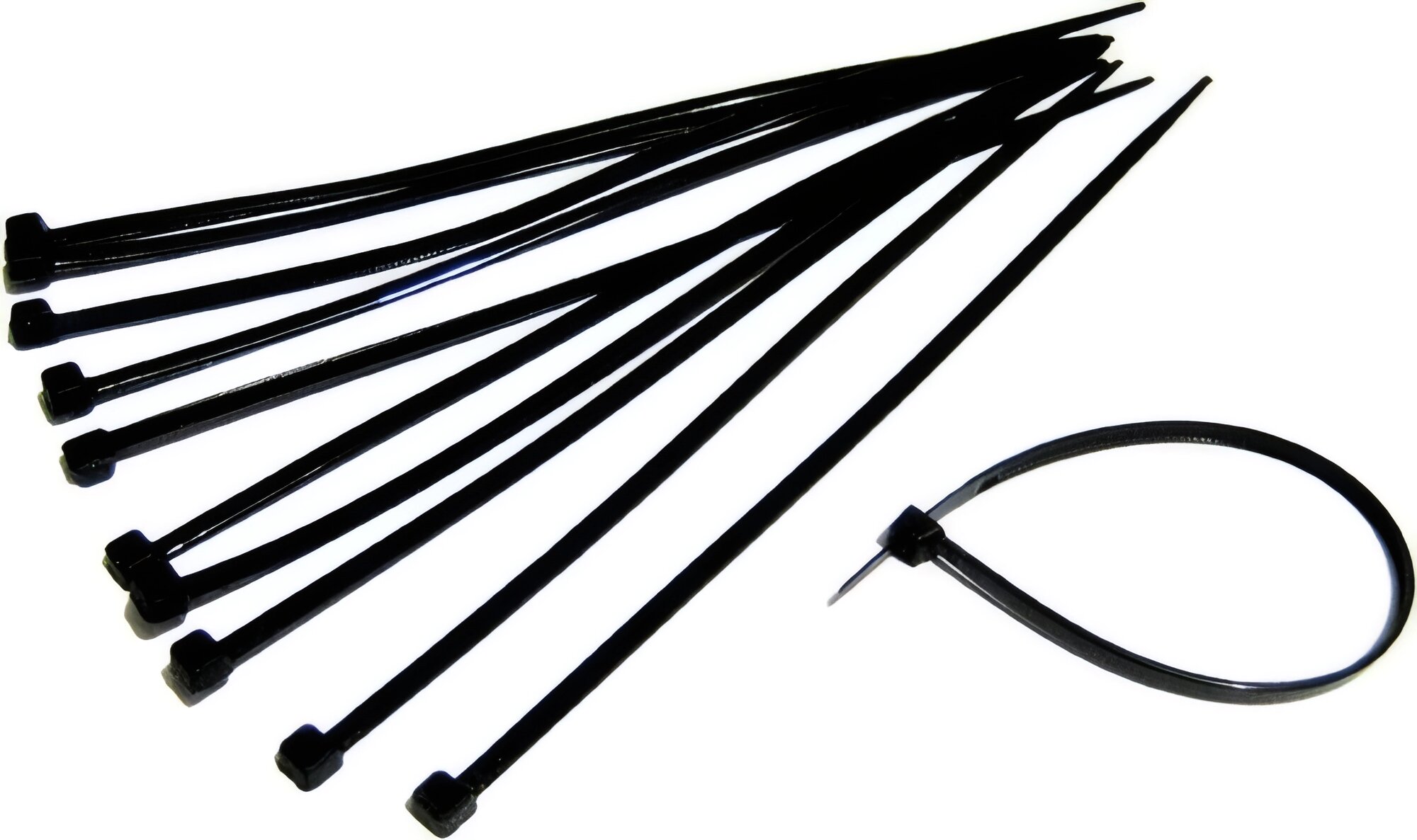 Пластиковый хомут Автостор 4,8мм*200мм черный цвет (100 шт. в упаков