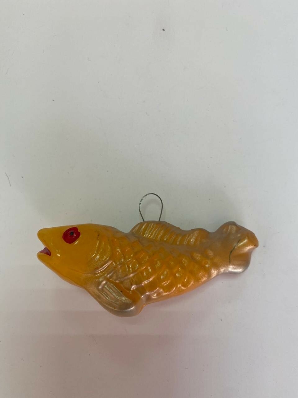 Игрушка на елку Золотая рыбка, подвес Винтаж из СССР