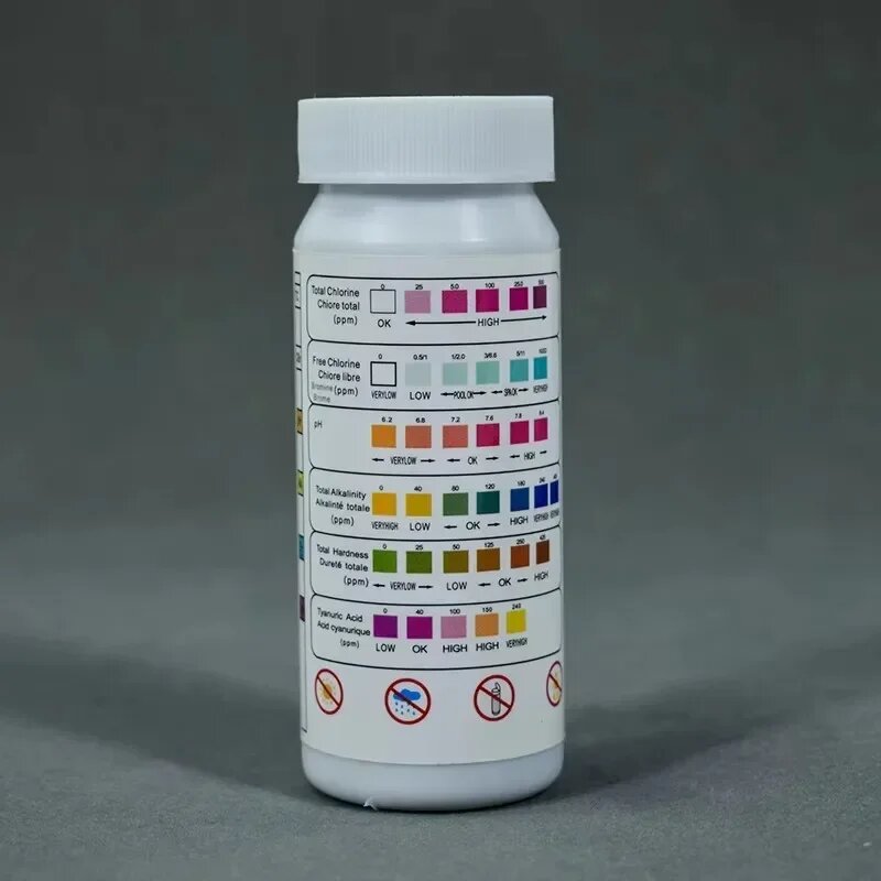 Тест-полоски для аквариума 7 в 1 For Pool 50pcs-6in1