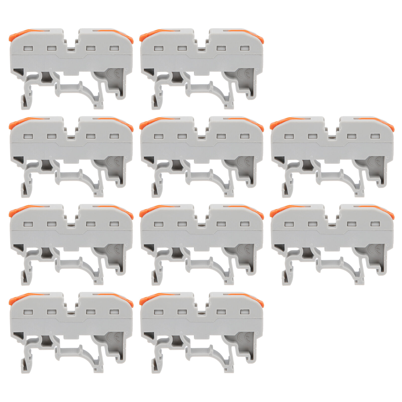 10 шт. Блок подключения проводов на DIN-рейку, разъем для кабеля с пружинным рычагом, PCT-211, 10 шт, разъемы для тяжелых условий эксплуатации для простой установки и безопасного соединения