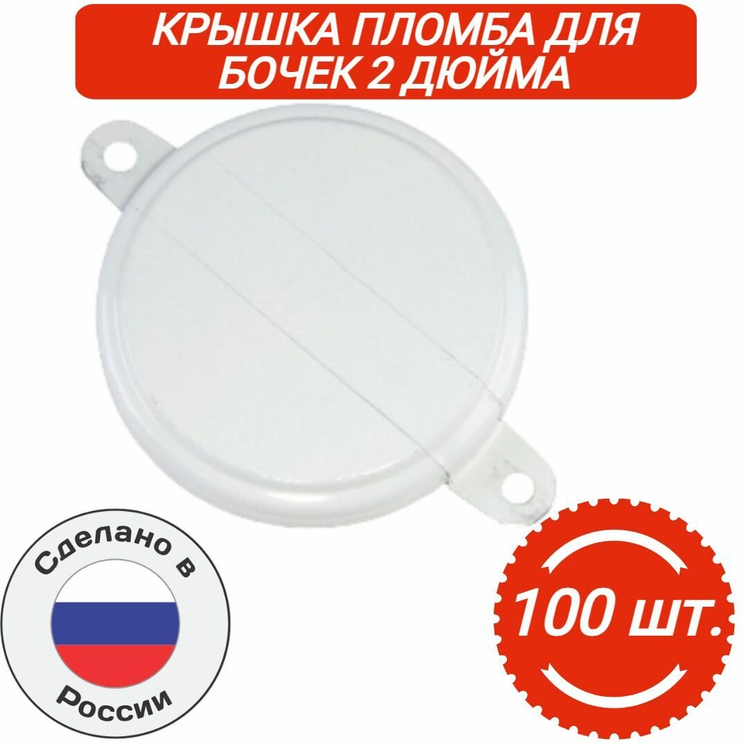 Крышки пломбы для бочек металлических 2 дюйма (100 шт.) (для большой горловины)