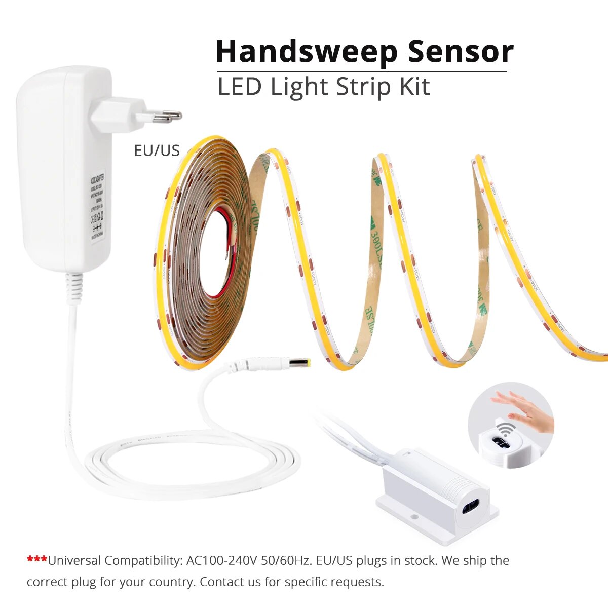 LED лента с датчиком Hand Sweep Sensor, 2м, 6000K