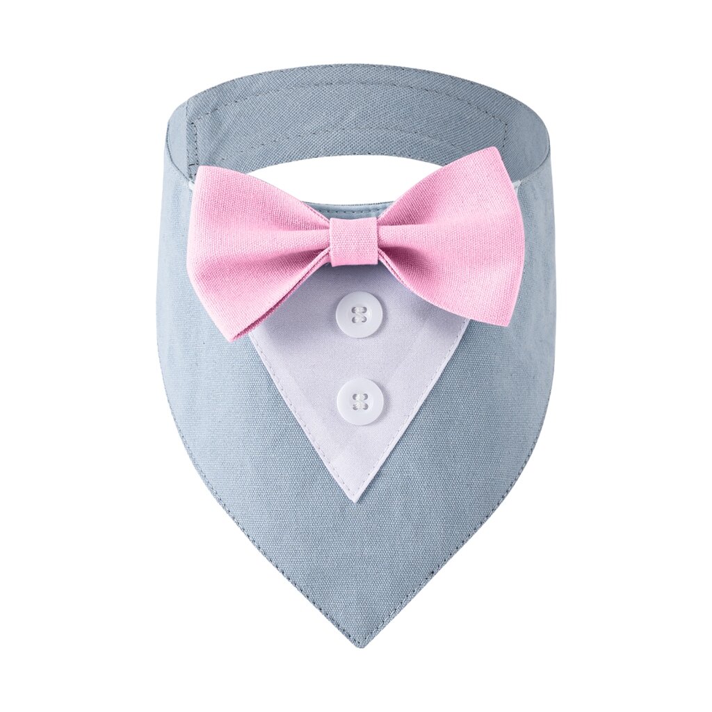 Формальный бандана-смокинг для собак и кошек с регулируемым впитывающим ошейником