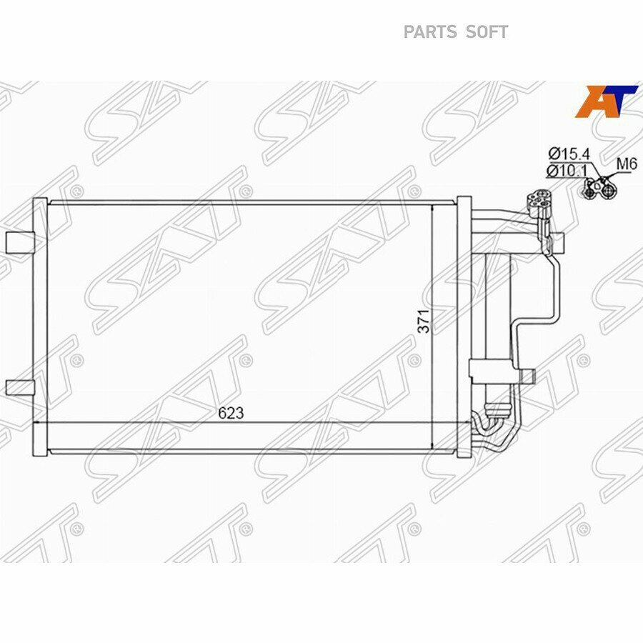 Радиатор кондиционера Mazda 3 08-13 / Axela 09-13 от официального дистрибьютора, SAT, артикул STMZV83940