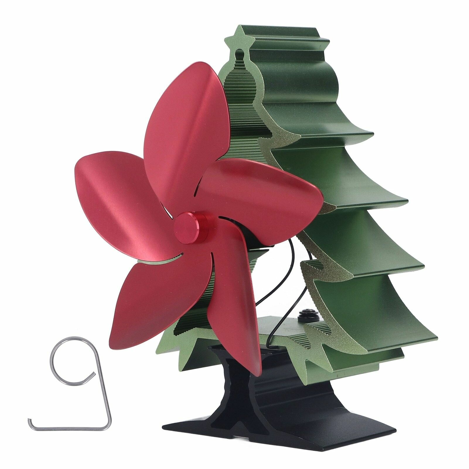 5-лопастной тепловой вентилятор для печи с регулируемой скоростью, термоэлектрический вентилятор для камина в стиле рождественской елки