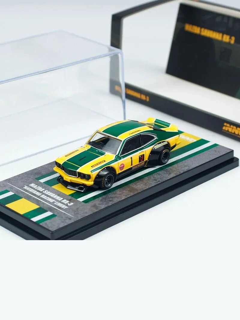 Машинка INNO 1/64 MAZDA SAVANNA RX3 KATAYAMA RACING Livery IN64-RX3-KTYM Die-cast Alloy Car Model Collection Gift