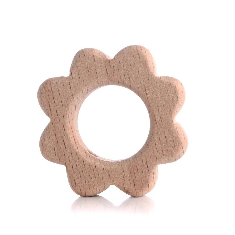 Детская цепочка-кулон из бука 10 шт. Бежевый, 38mm