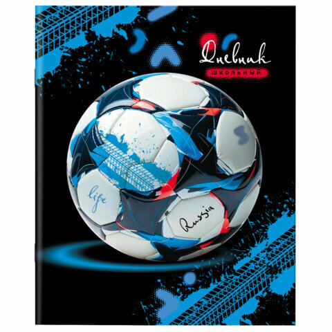 Дневник 1-11 класс 40 л, на скобе, пифагор, обложка картон, "Футбол", 107136