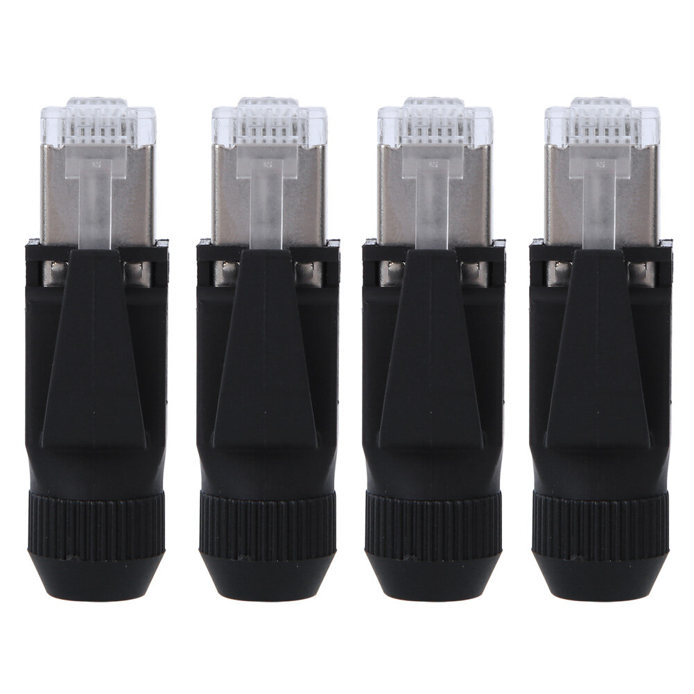 4pcs RJ45 2P07-RJ45 Адаптер сетевого кабеля Водонепроницаемый разъем для электроэнергии