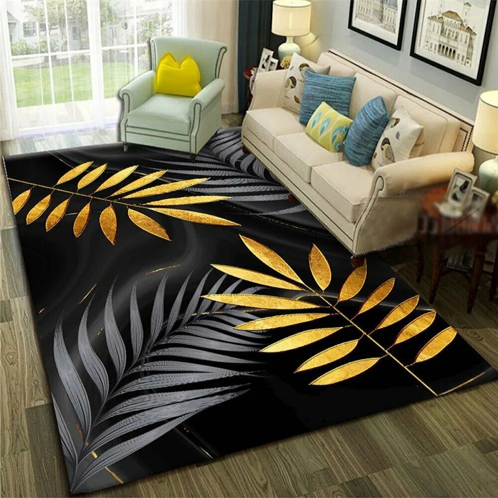 IKEA Ковер безворсовый "Золотые листья" 200x300 см