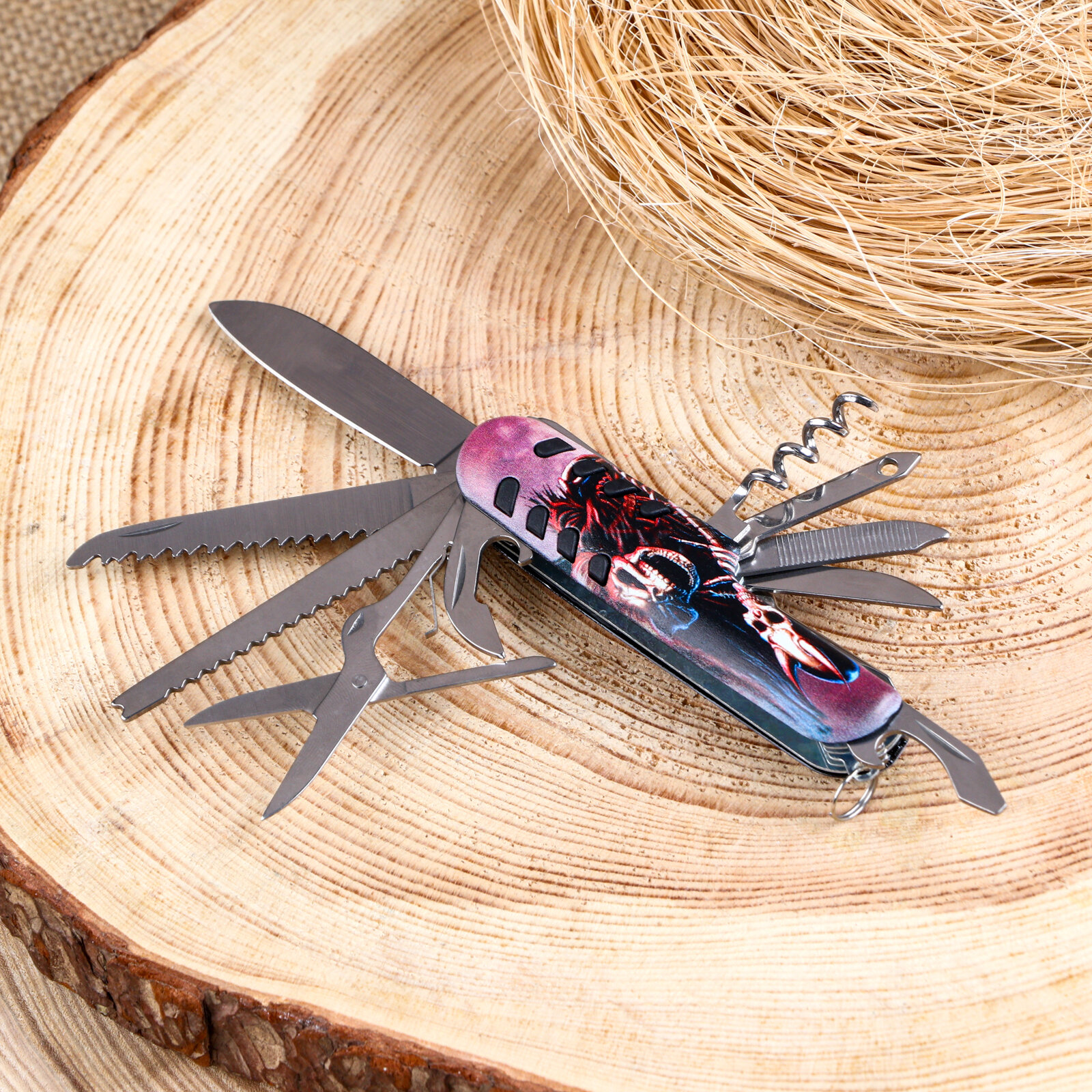 Нож швейцарский «Череп» 11 в 1