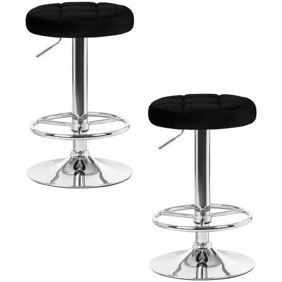 Табурет барный Dobrin BRUNO (черный велюр (MJ9-101))(2 шт/уп)