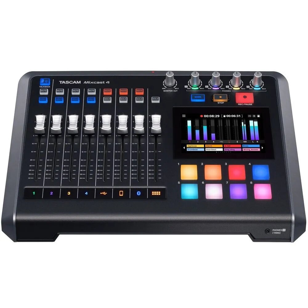 Tascam Mixcast 4 Подкаст студия микстейп с магнитофоном и USB аудиоинтерфейсом