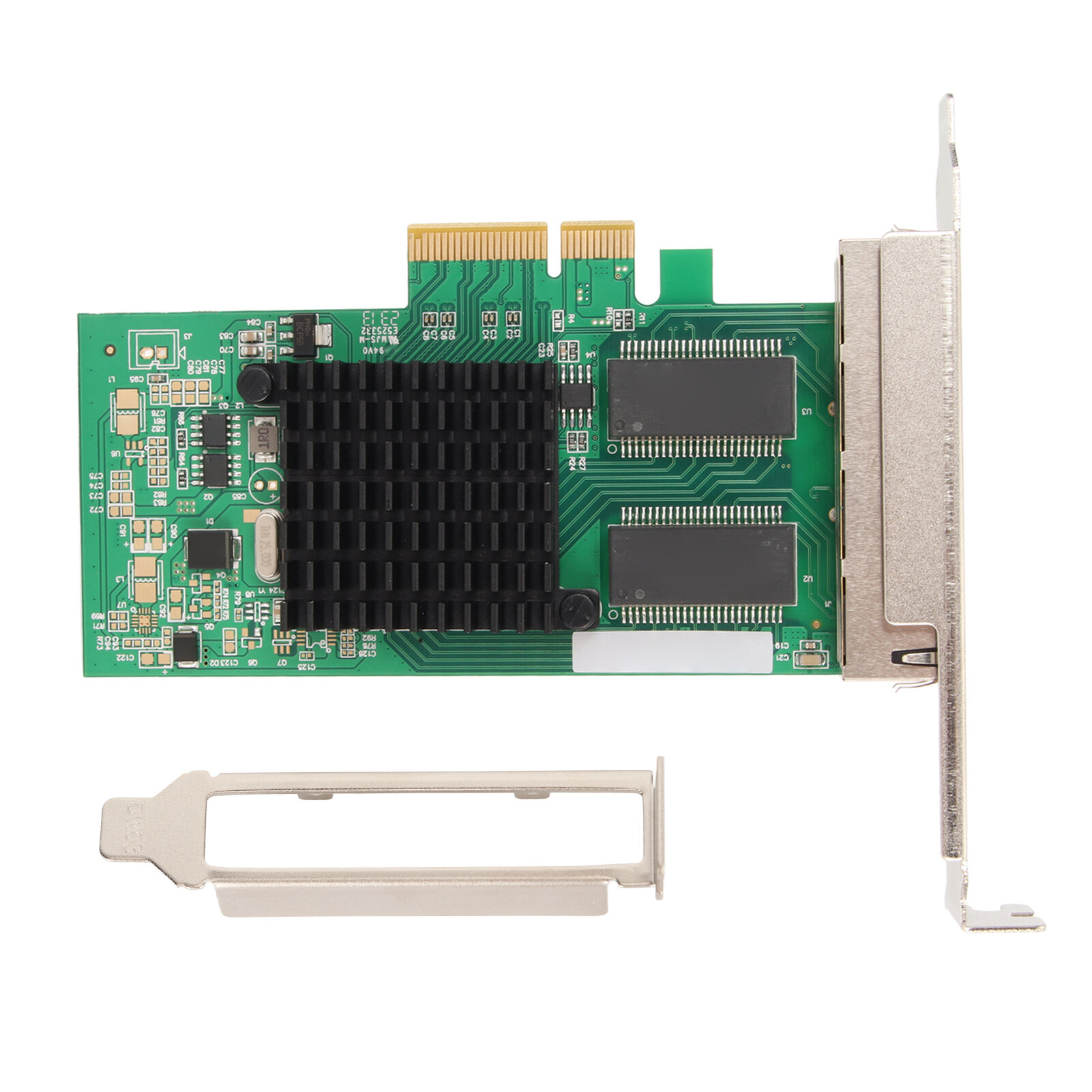 Сетевая карта PCI-E, 4 порта, гигабитная (1000 Мбит/с), PCI Express 2.0, для сервера/ПК