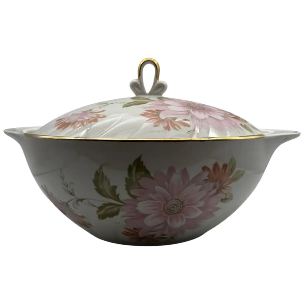 Супница "Хризантемы", 3 л, 1974-1984 гг, Южноуральский ФЗ (ЮФЗ), СССР