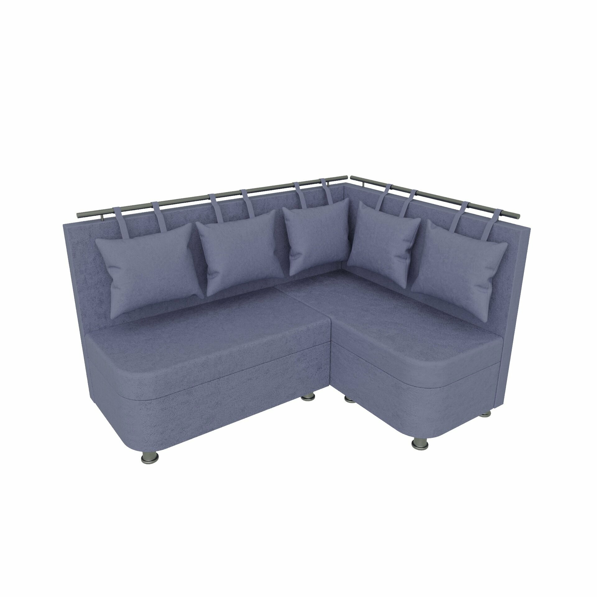 Кухонный уголок (диван) "Элегант" серый антивандальный правый с ящиками 190-120