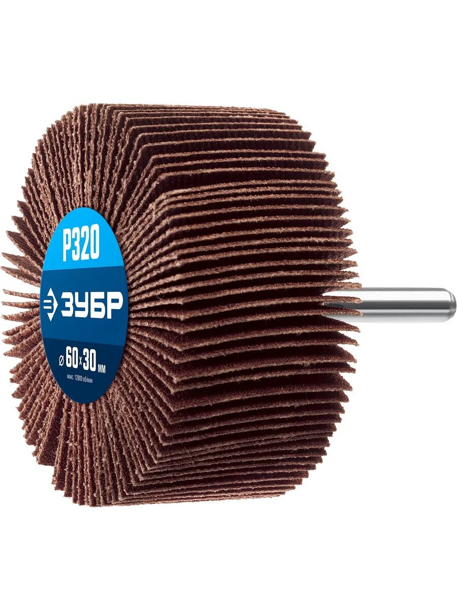 D 60 x 30 мм, P320, на шпильке d 6 мм, круг шлифовальный ле