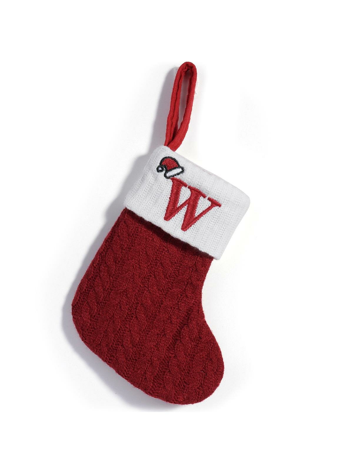 Индивидуальные вязаные чулки с рождественскими буквами для праздничного украшения дома и офиса