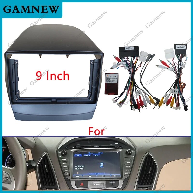 9-дюймовый 10-дюймовый адаптер для автомобильной рамы Canbus Box Android Radio Dash Fitting Panel Kit для Hyundai Tucson IX35 2009-2015
