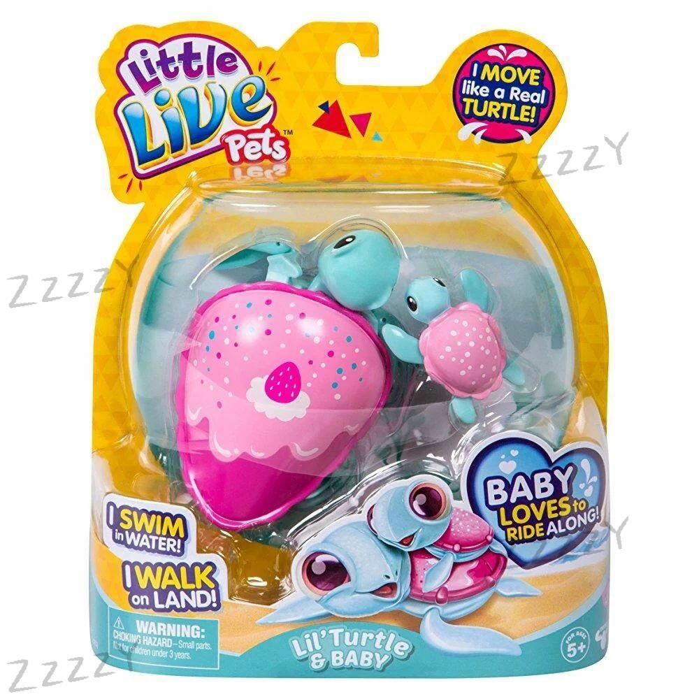 Little Live Pets Lil Turtle baby Tank Игрушка-черепаха с реалистичными способностями к плаванию и ходьбе/Детские игрушки-компаньоны для плавания