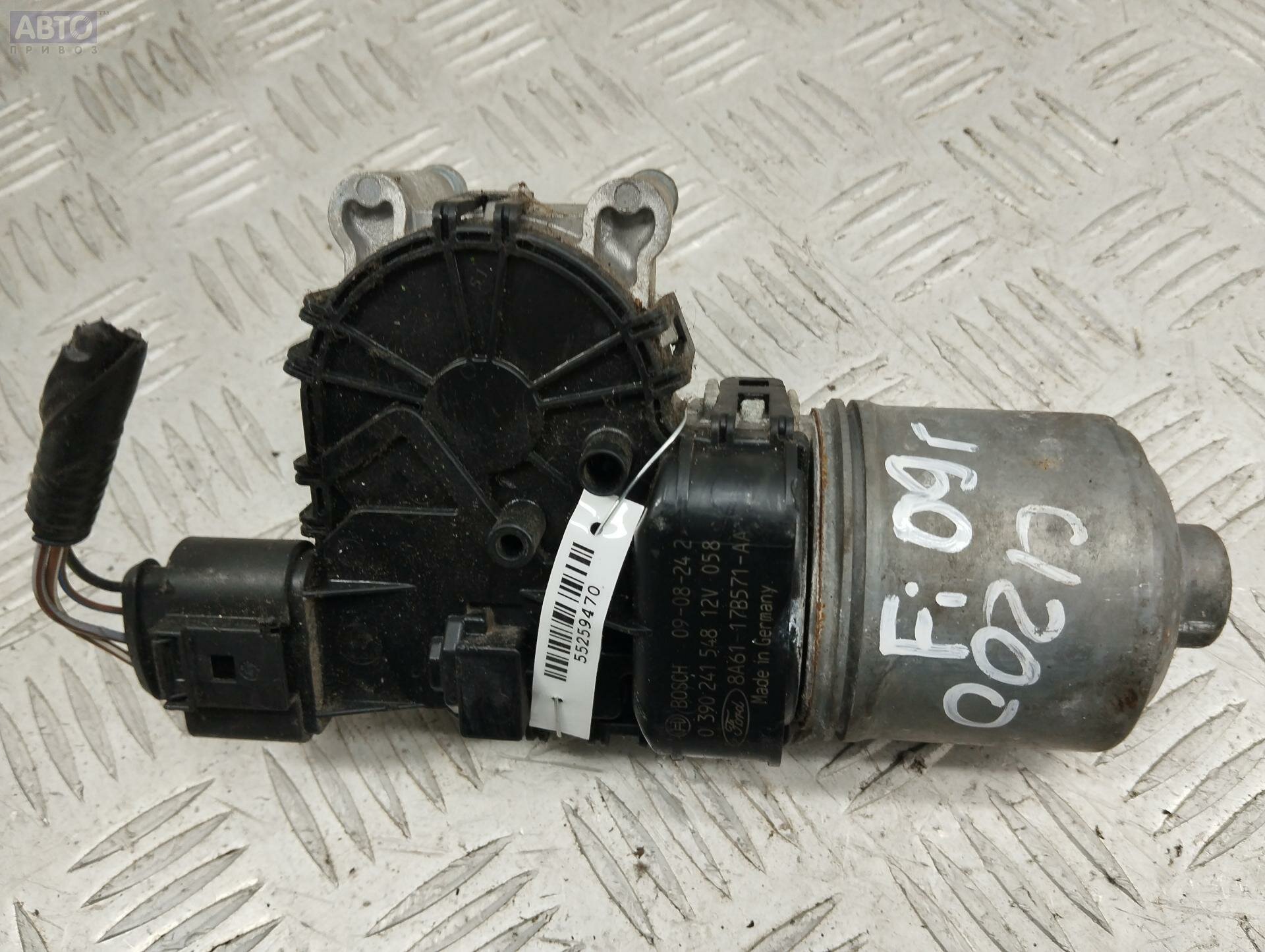 Двигатель стеклоочистителя переднего (моторчик дворников) Ford Fiesta (2008-2018)