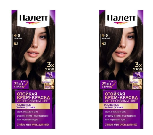 Краска для волос Палетт N3 (4-0) Каштановый, 2 уп