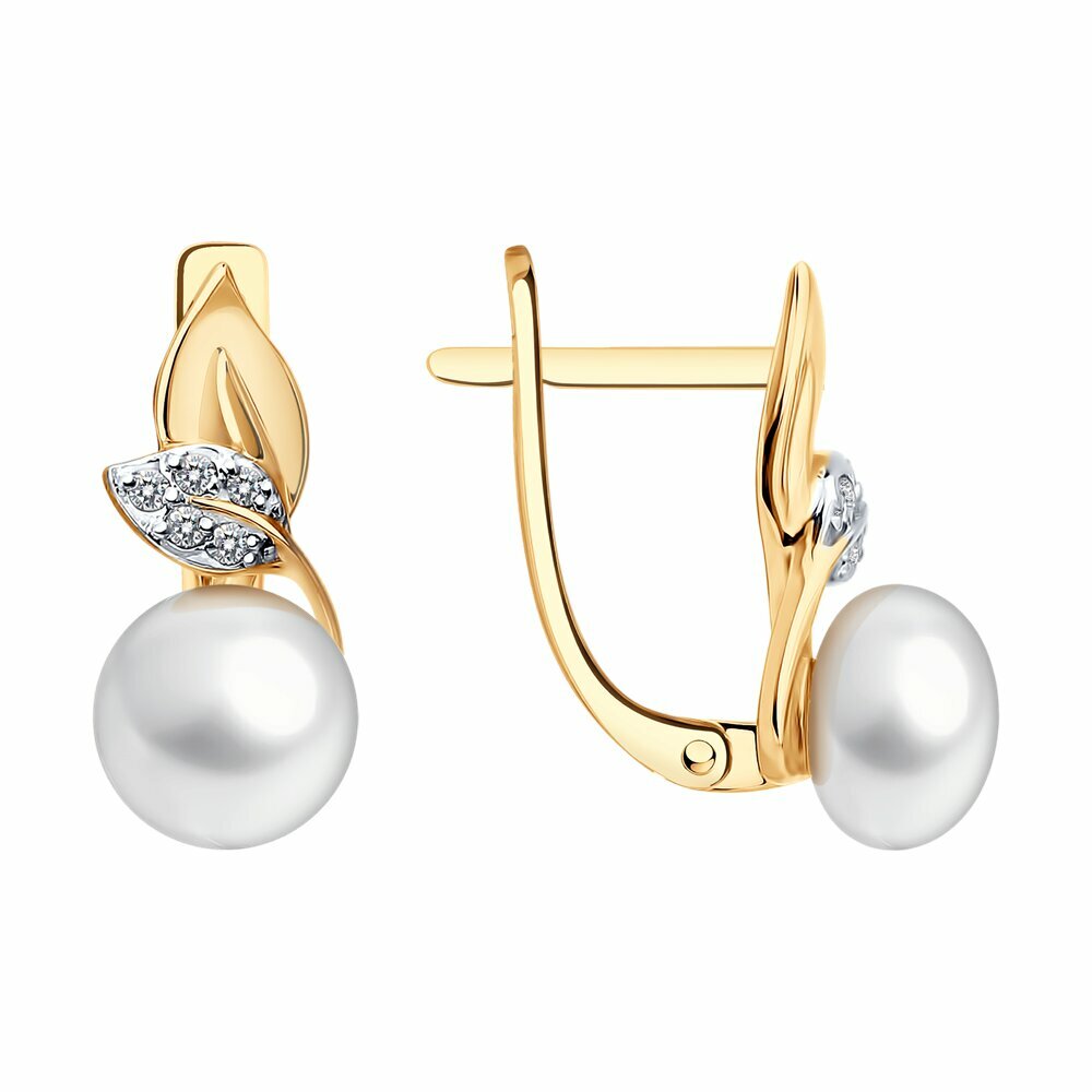 Серьги, красное золото, 585 проба