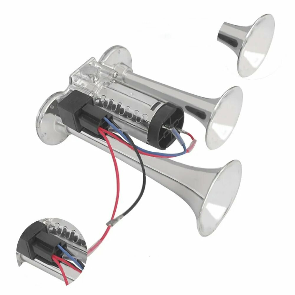 Клаксон с электронасосом 24 В, двойная труба, высокая громкость