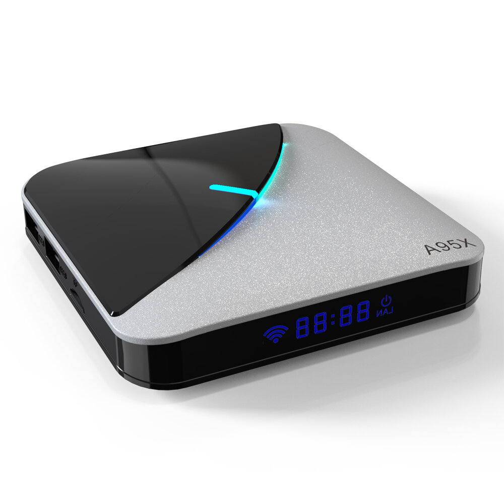 A95X F3 AIR Smart TV Box Android 9.0 8K Decoding UHD 4K 75fps Media Player Amlogic S905X3 4GB/32GB 2.4G/5G WiFi BT4.2 100M LAN RGB Light Black