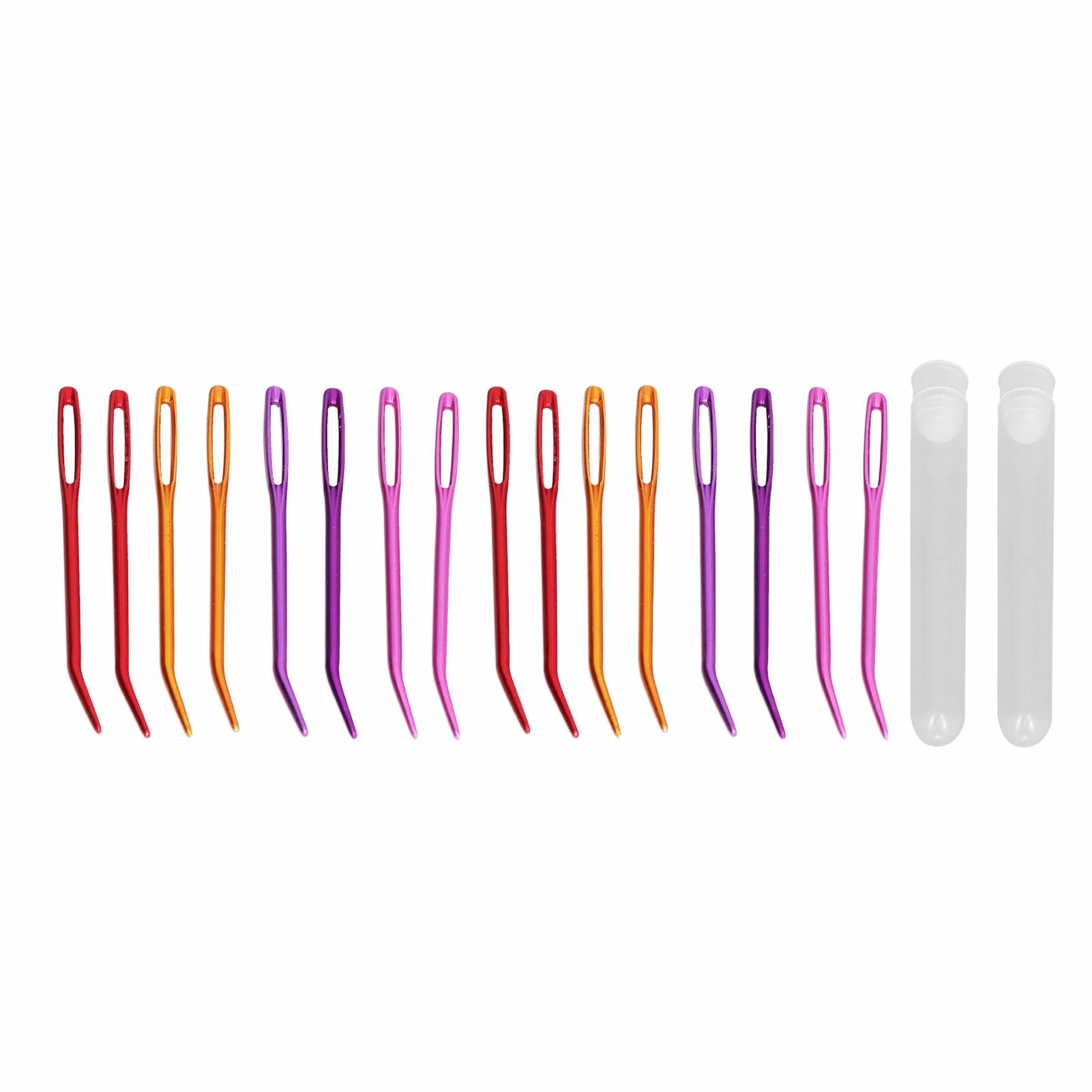 16 шт. гобеленовые иглы с большим ушком, загнутыми кончиками, вязальные спицы с коробками для хранения для шитья гобеленов, вязание