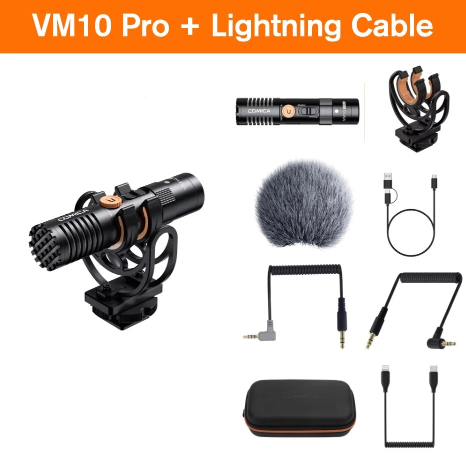 COMICA VM10 PRO кардиоидный микрофон with Lightning cable