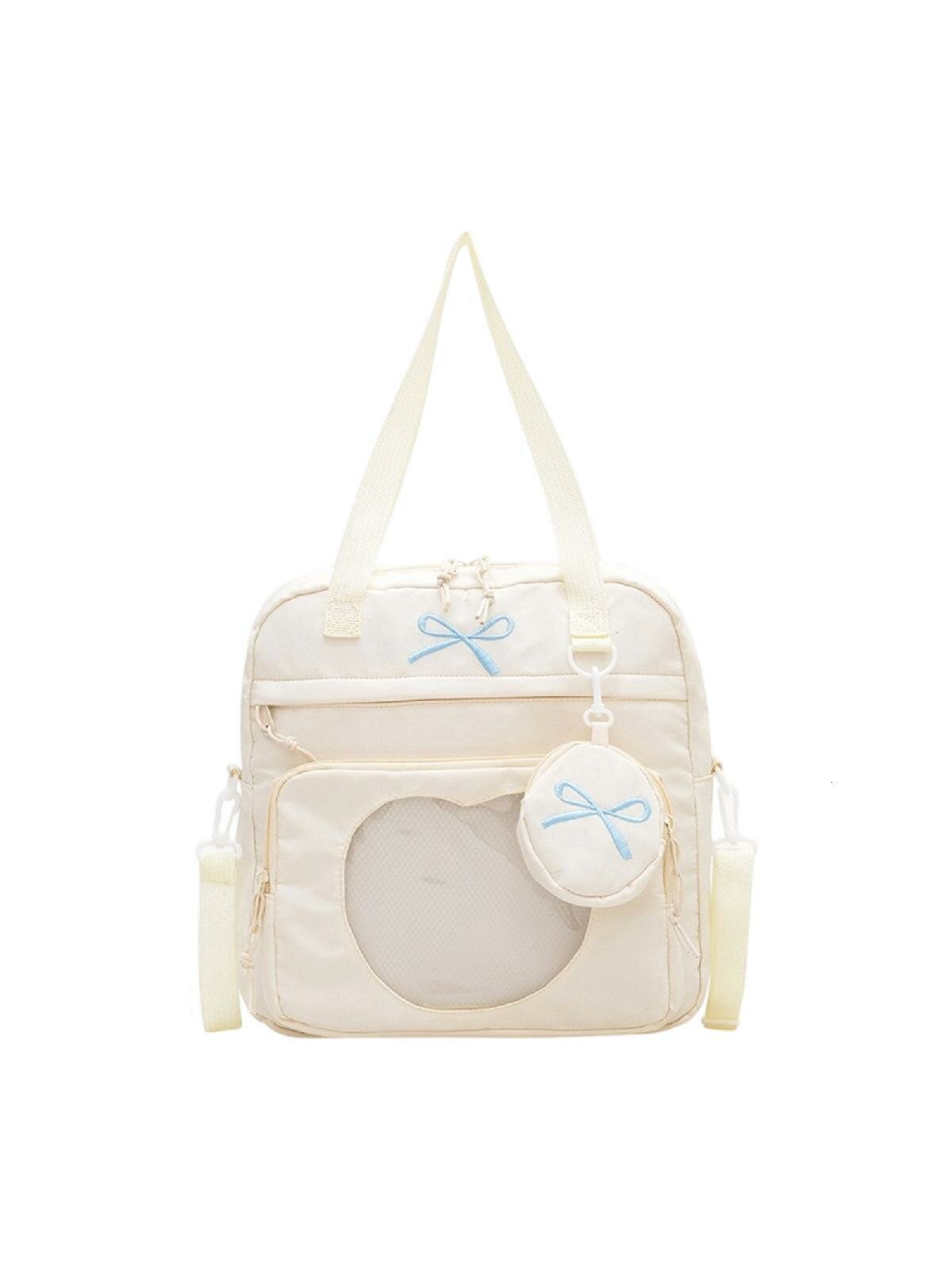 Модная прозрачная сумка с окошком, легкий нейлоновый дизайн, регулируемый ремень через плечо, вместительная незаменимая сумочка для девочек-подростков