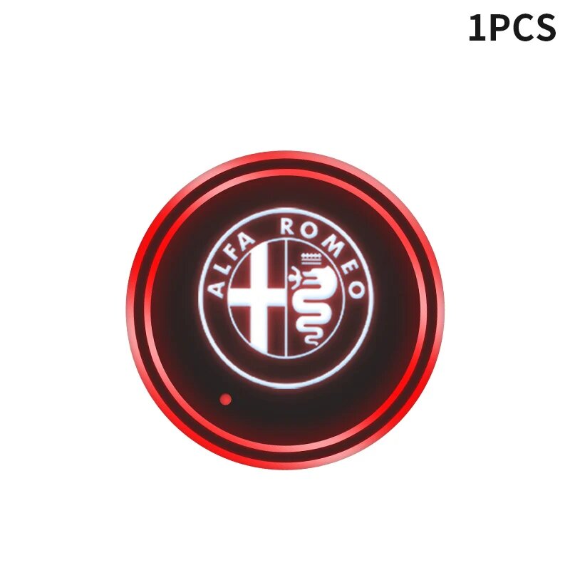 Автомобильная чашка-ночник Alfa Romeo, красный, 1PCS