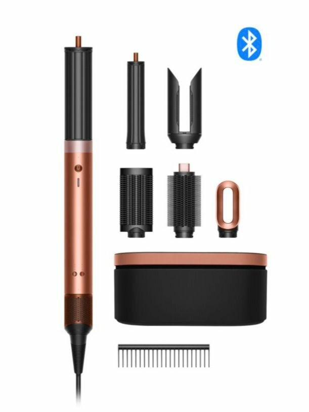 Фен-стайлер Dyson Airwrap HS09 KR с 6 насадками, Европейская вилка, 1700 Вт, Amber Silk