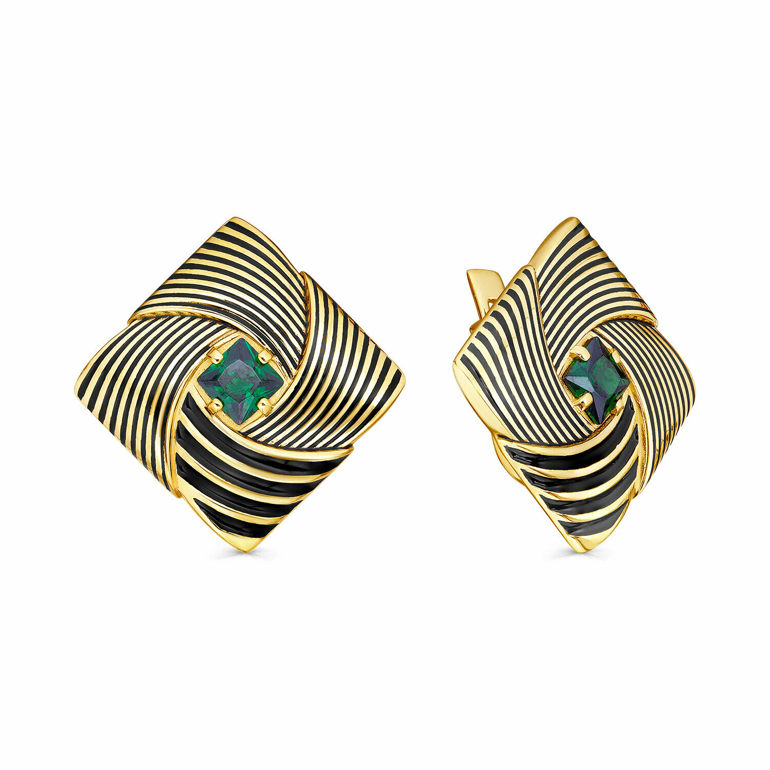 Серьги, серебро, 925 проба, фианит