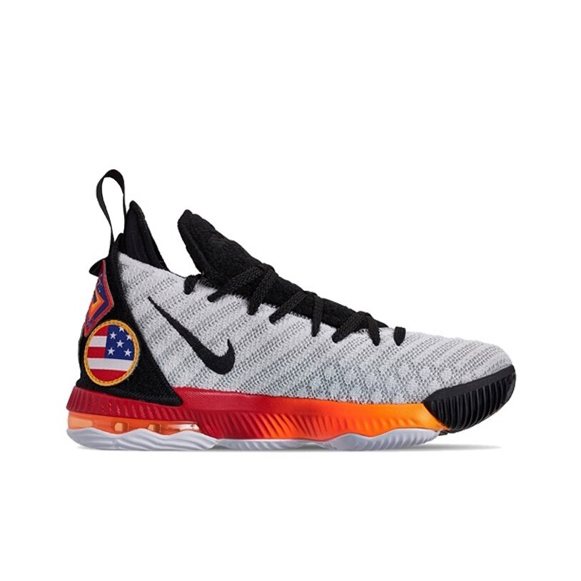 Кеды NIKE Lebron 16, размер EU 36 стопа (23CM), черный/серый — фото 1
