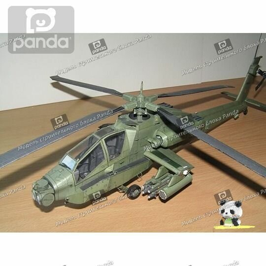 Соединенные Штаты Америки, 1:33, вертолет AH-64A Apache Longbow, бумажная модель, ручная работа, декоративные украшения