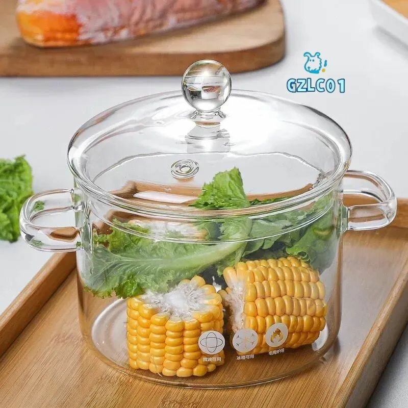 Кастрюля diamond, Боросиликатное стекло, 2 л, 2 шт