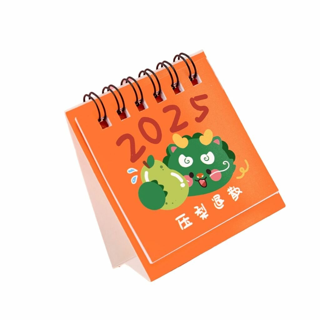 10 Шт Настольный Календарь на 2025 год с рисунком милых фруктов Школьные канцелярские принадлежности