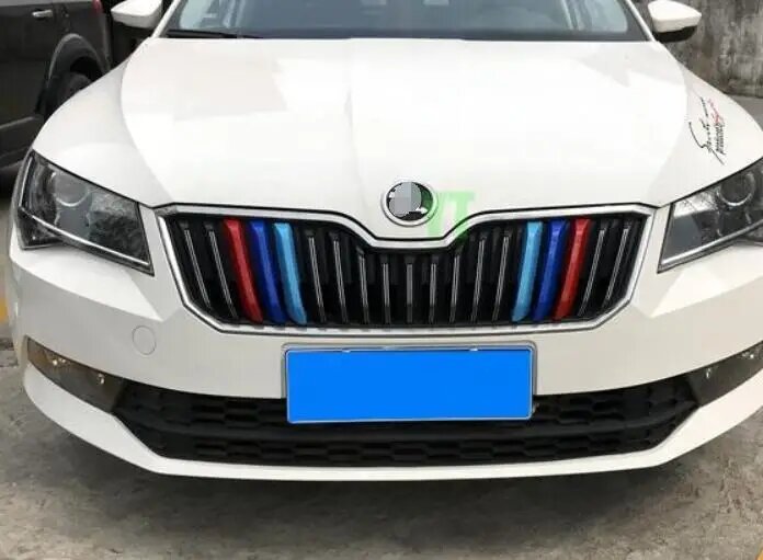 Автомобильные решетки для SKODA octavia 2018 2019, автомобильные аксессуары, 3 цвета, left and right