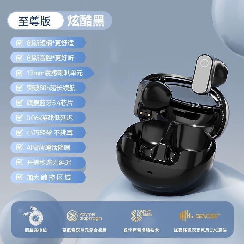 Новые Bluetooth-наушники с короткой ручкой, спортивные полувнутриканальные наушники, высококачественное прослушивание