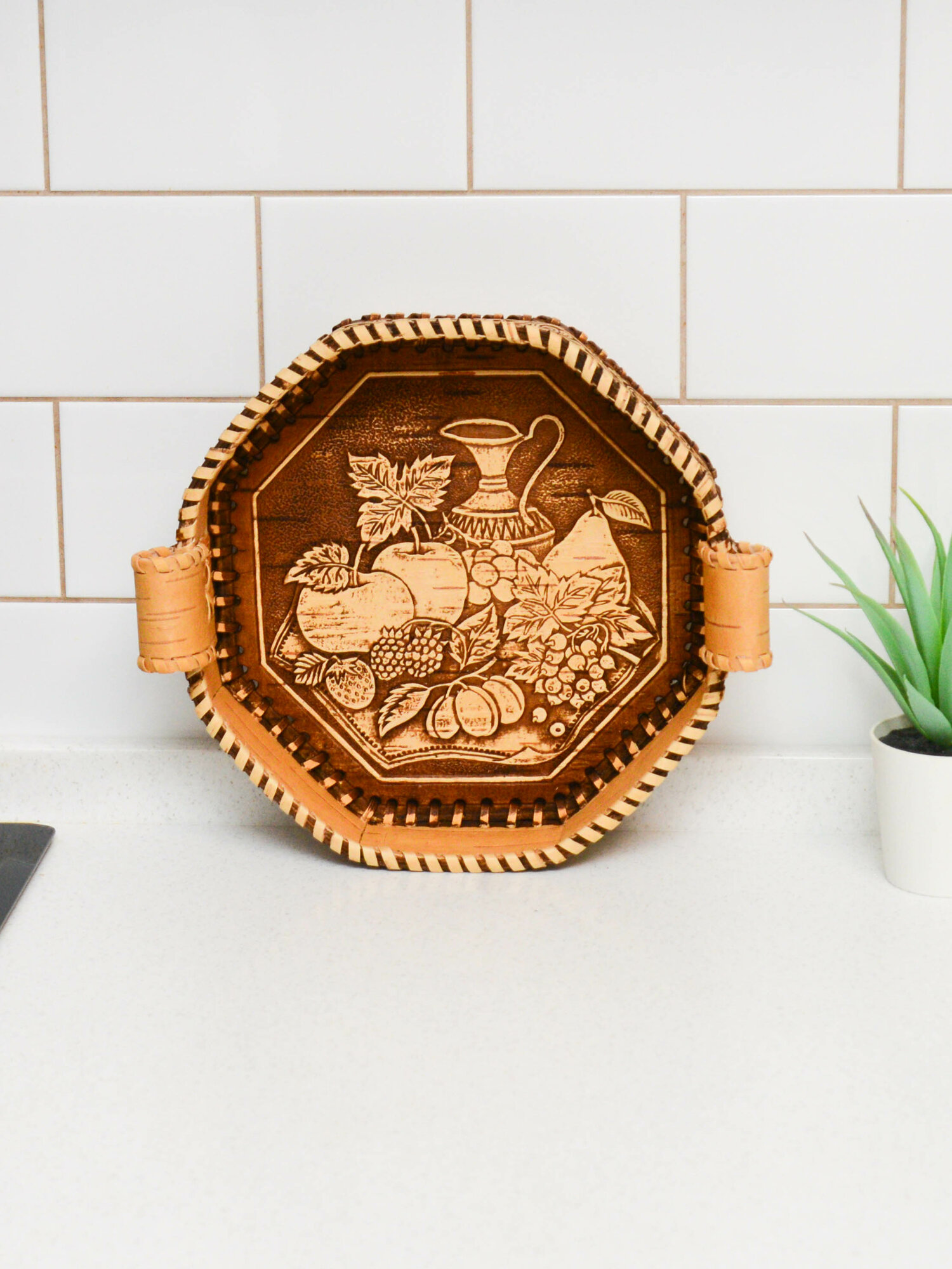 Сухарница - конфетница из бересты "Урожай"