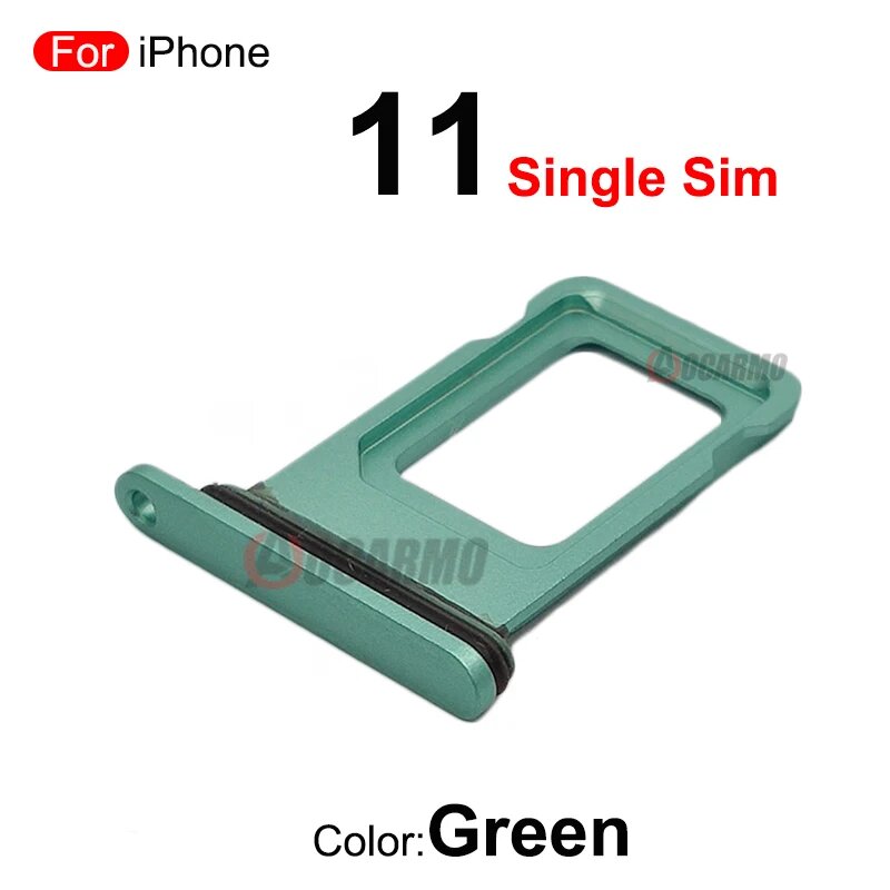 Для iPhone 11 лоток для одной Sim-карты слот для двух SIM-карт с водонепроницаемым резиновым кольцом Запасная часть