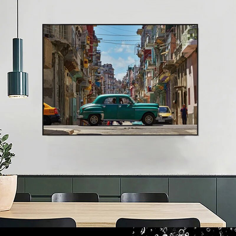 Картины Кубы на холсте 202212-21, 60X90CM No Frame