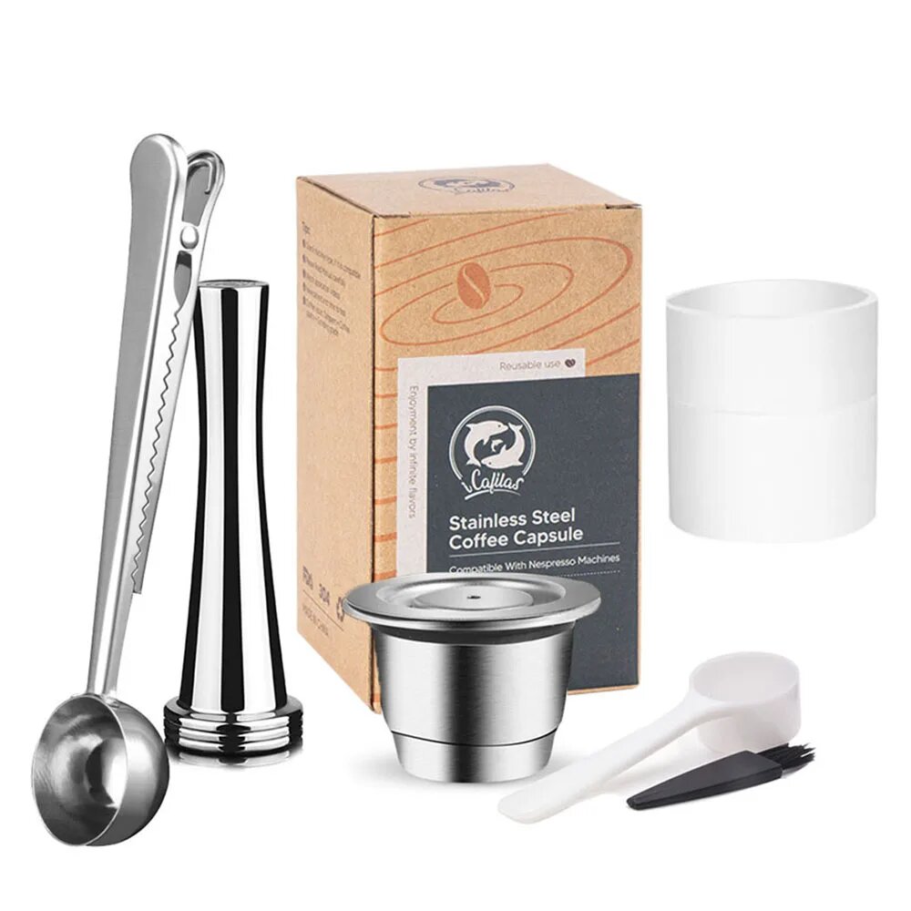 Многоразовые капсулы ICAFILAS для Nespresso, нержавеющая сталь