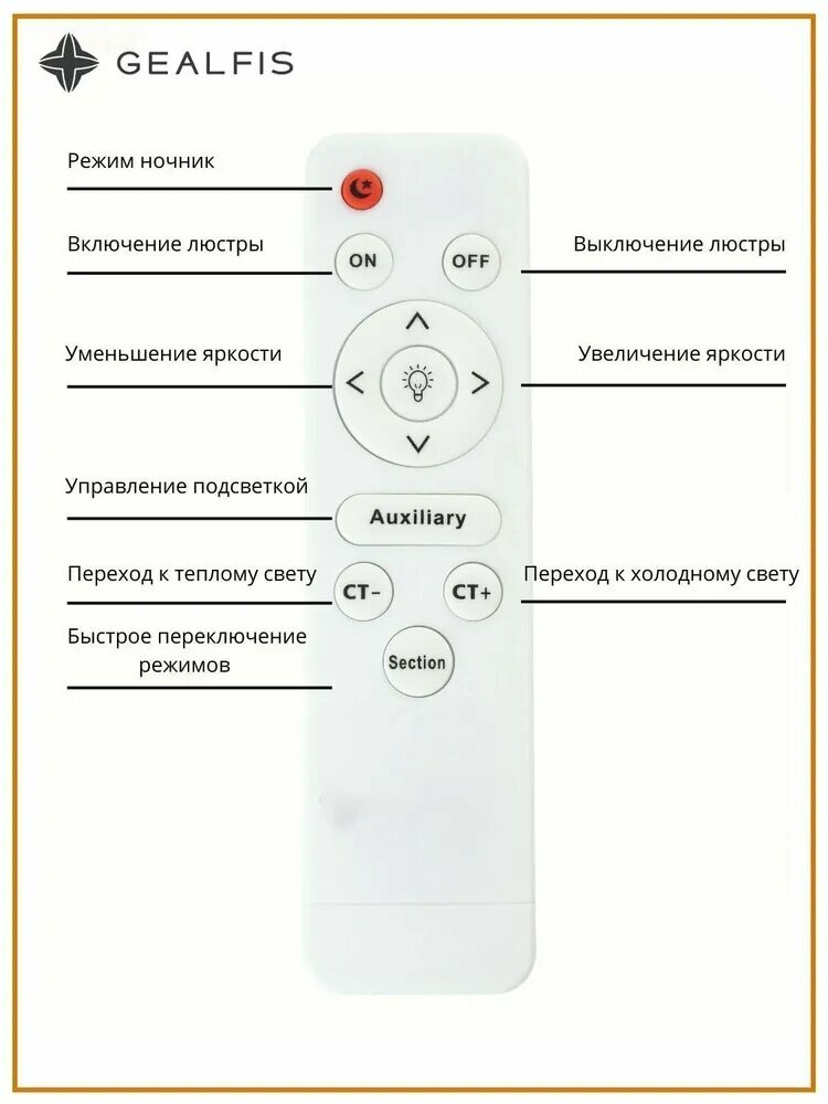 Пульт инфракрасный IRC-H WHITE для люстр